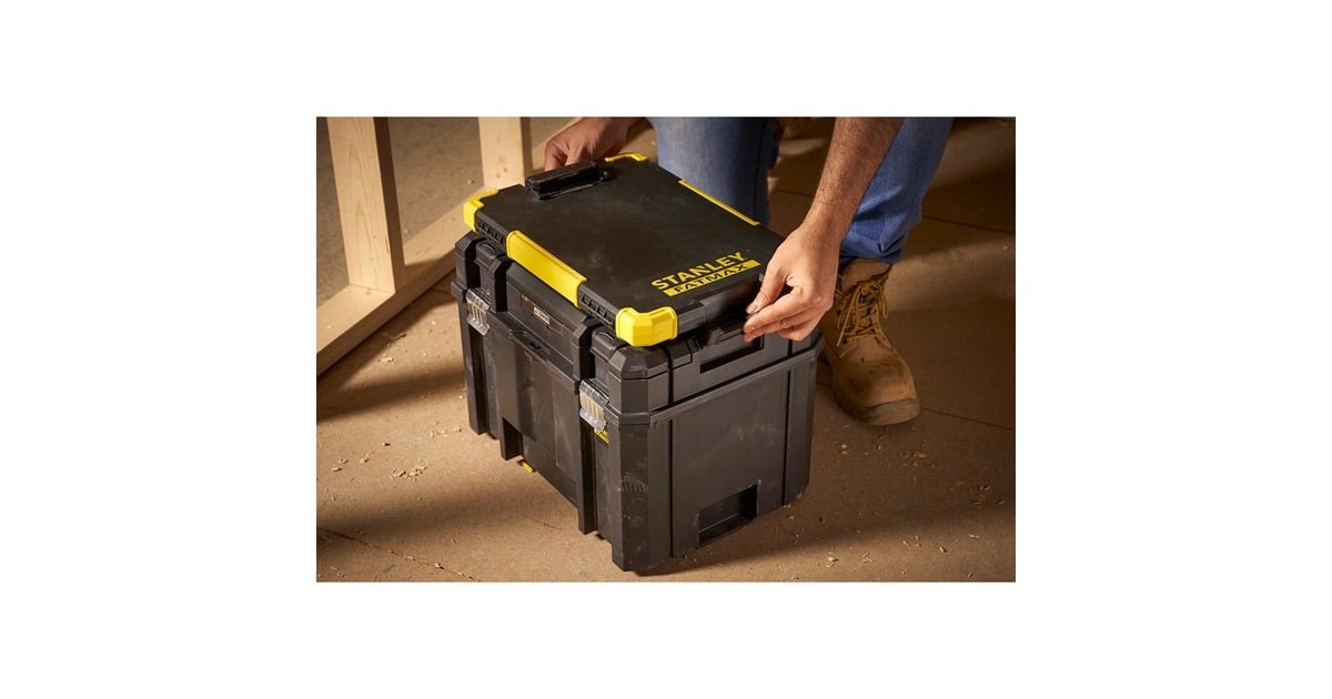 Stanley FATMAX PRO-STACK, Tablero de bornes negro/Amarillo
