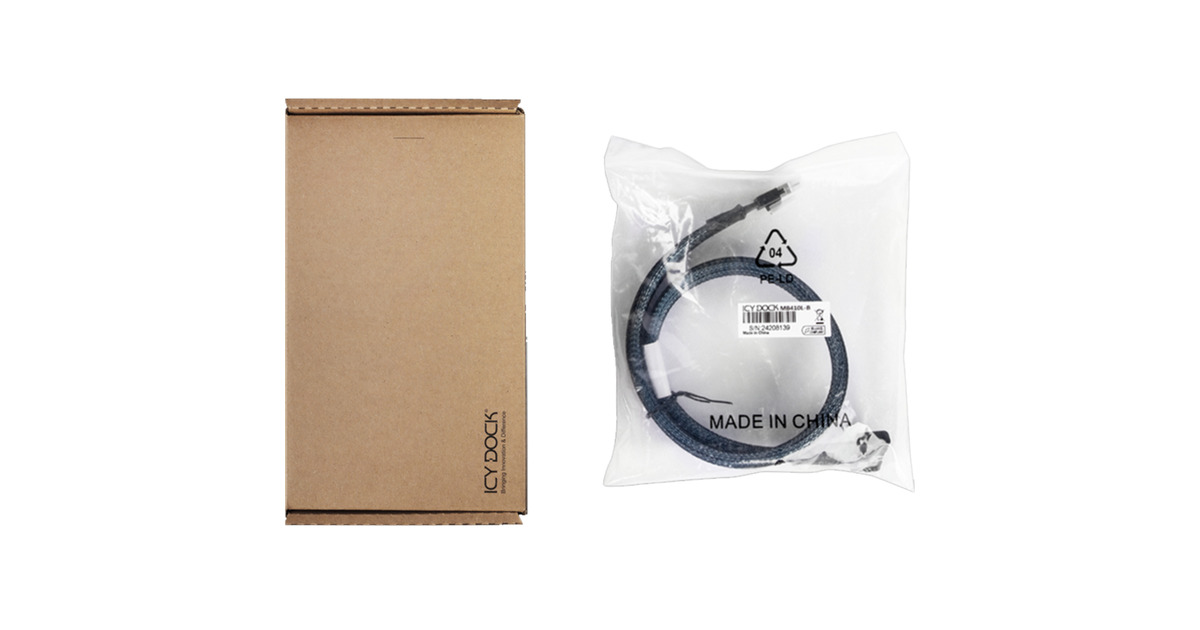 ICY BOX Cable MCIO x8 SFF-TA-1016 > SlimSAS x8 SFF-8654 negro