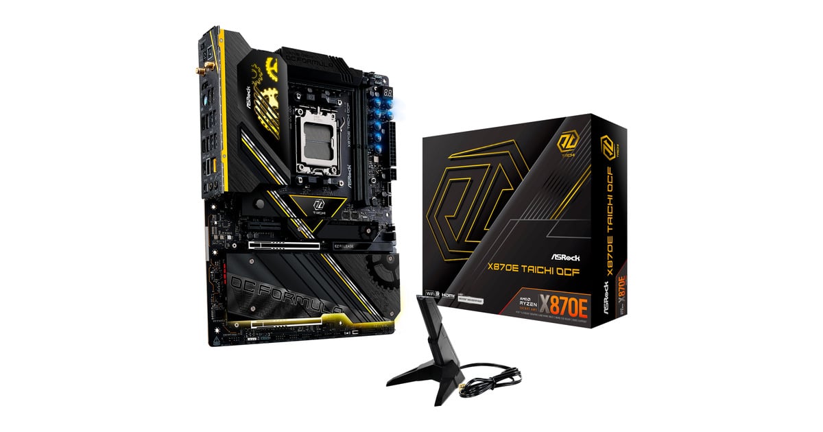 ASRock ASRock X870E Taichi OCF, Placa base negro/Amarillo