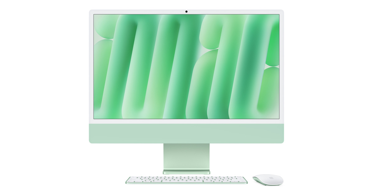 Apple iMac 59,62 cm (24") M4 2024 CTO, Sistema MAC verde/Verde claro