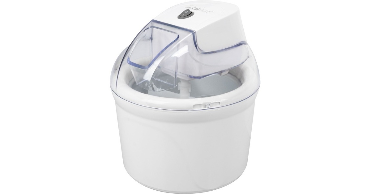 Clatronic Máquina para hacer helados ICM 3764, Heladera blanco
