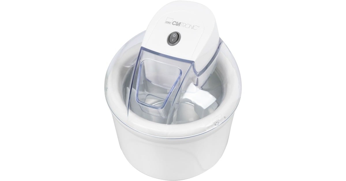 Clatronic Máquina para hacer helados ICM 3764, Heladera blanco