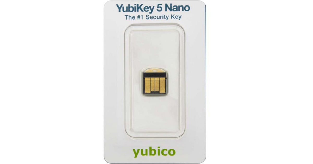 Yubico YubiKey 5C Nano, Llave de seguridad negro