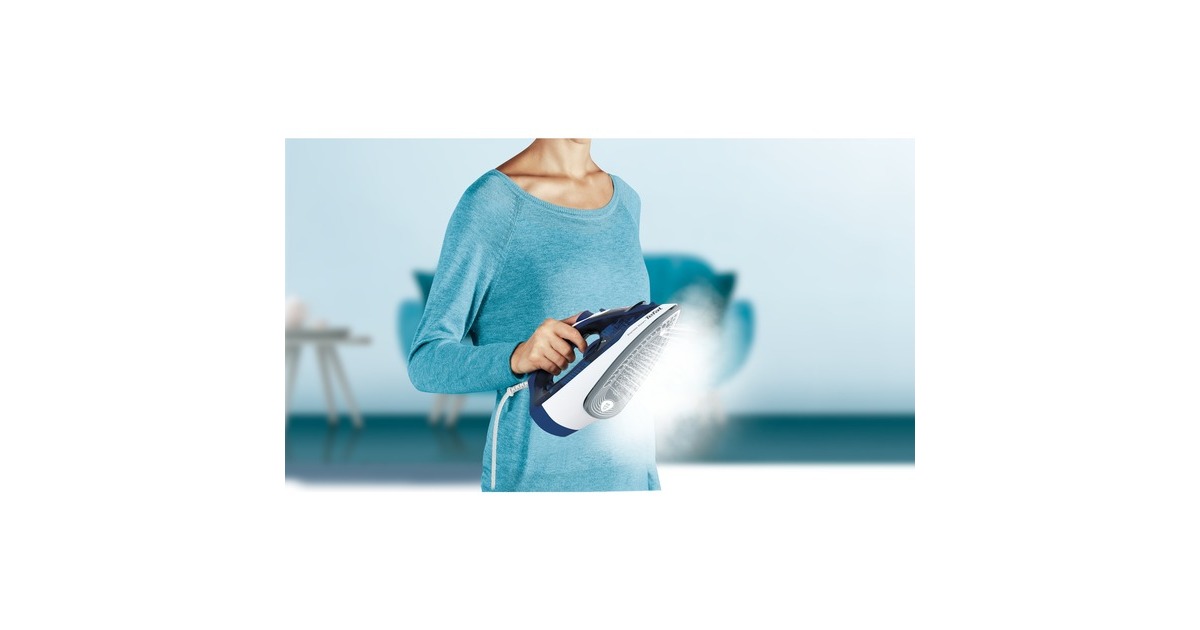 Tefal FV2838E0 plancha Plancha vapor-seco Suela de Cerilium 2400 W Azul ...