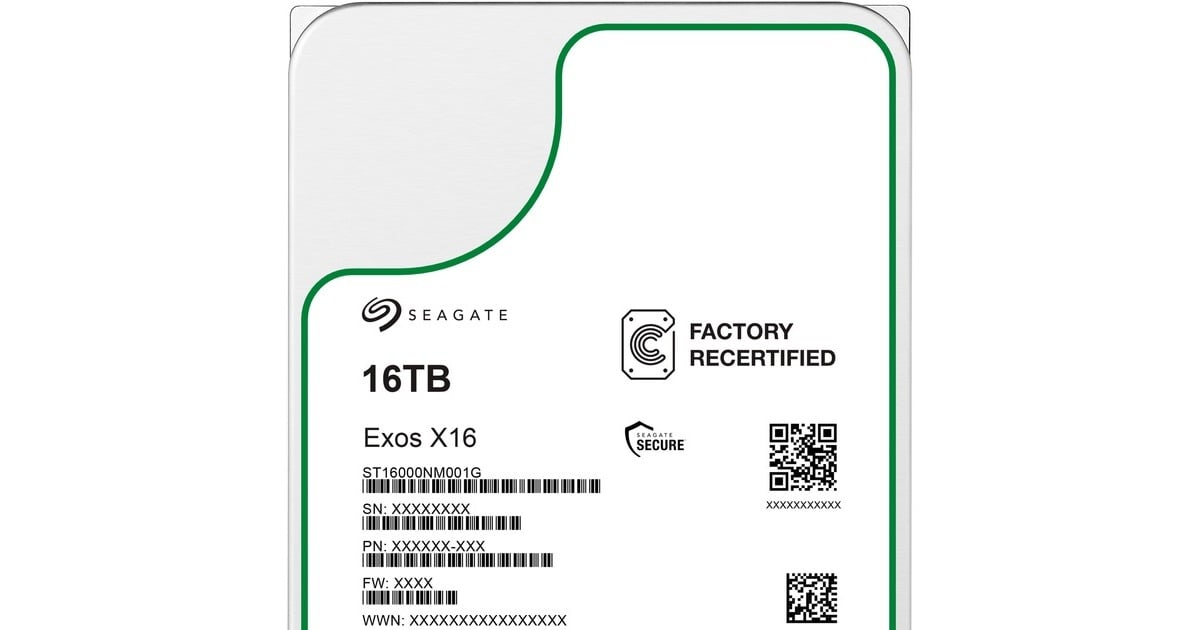 Seagate Exos X16 16 TB, Unidad de disco duro