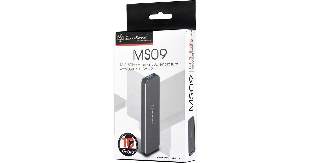 SilverStone MS09 Caja externa para unidad de estado sólido (SSD) Carbón ...