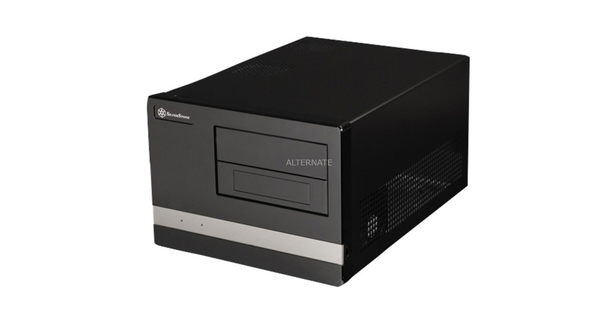SilverStone SG02-F carcasa de ordenador Small Form Factor (SFF) Negro, Caja HTPC negro, Small ...