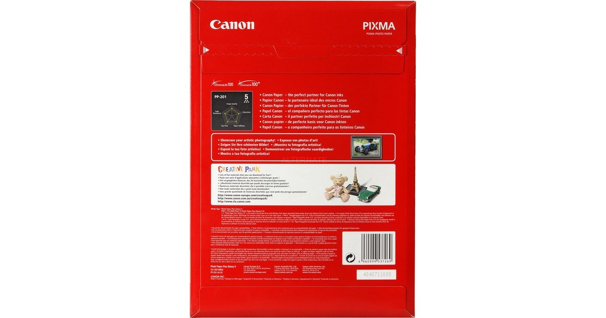 Canon 2311B019 papel fotográfico A4 Blanco Brillo Brillo, 260 g/m², A4 ...