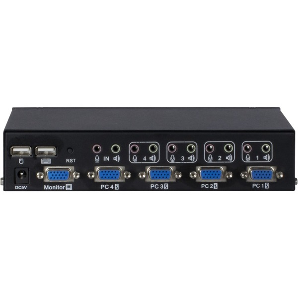 Inter-Tech KVM-AS-41UA interruptor KVM Negro, Switch KVM 1920 x 1440 ...
